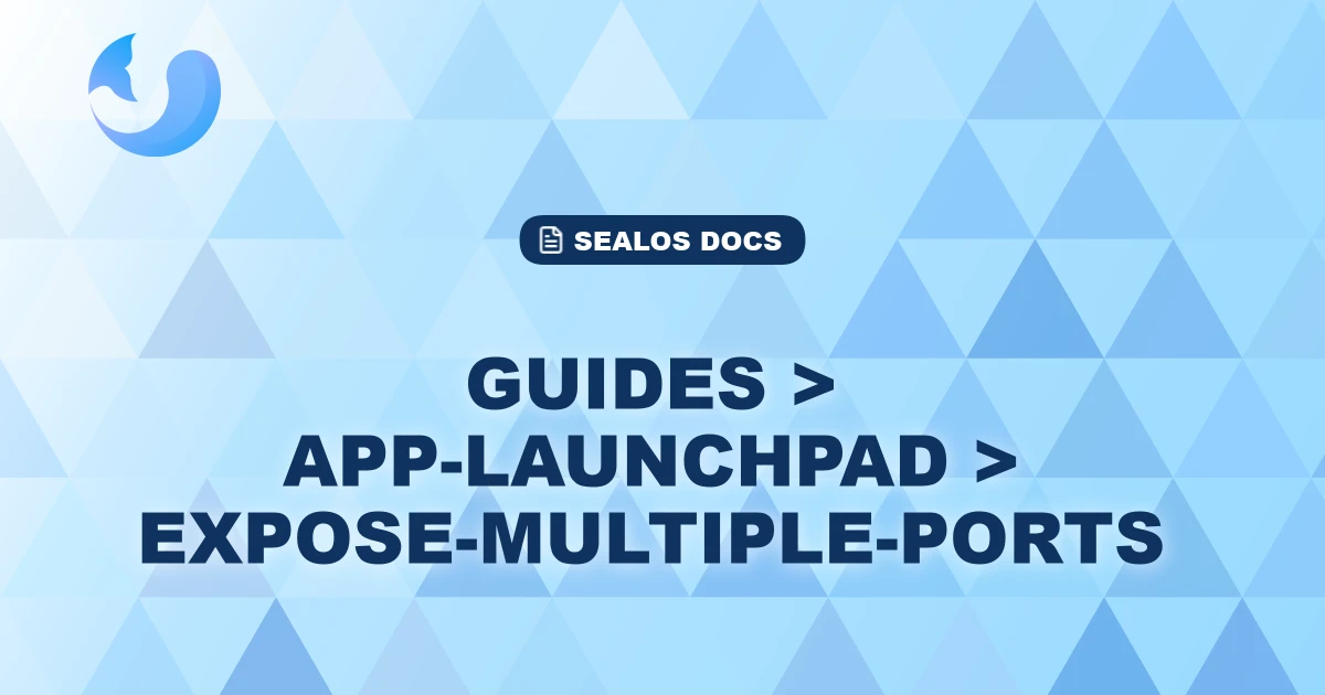 Guides > App-launchpad > Expose-multiple-ports | Sealos Docs